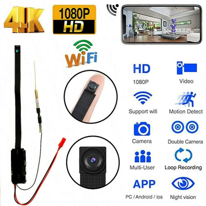 [2021 NEW]4K HD WiFi Mini Camera Module Hidden Camera Motion P2P ...