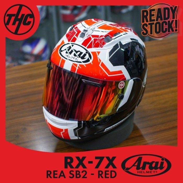 ARAI HELMET RX-7X REA SB 2 RED WHITE | Lazada Indonesia