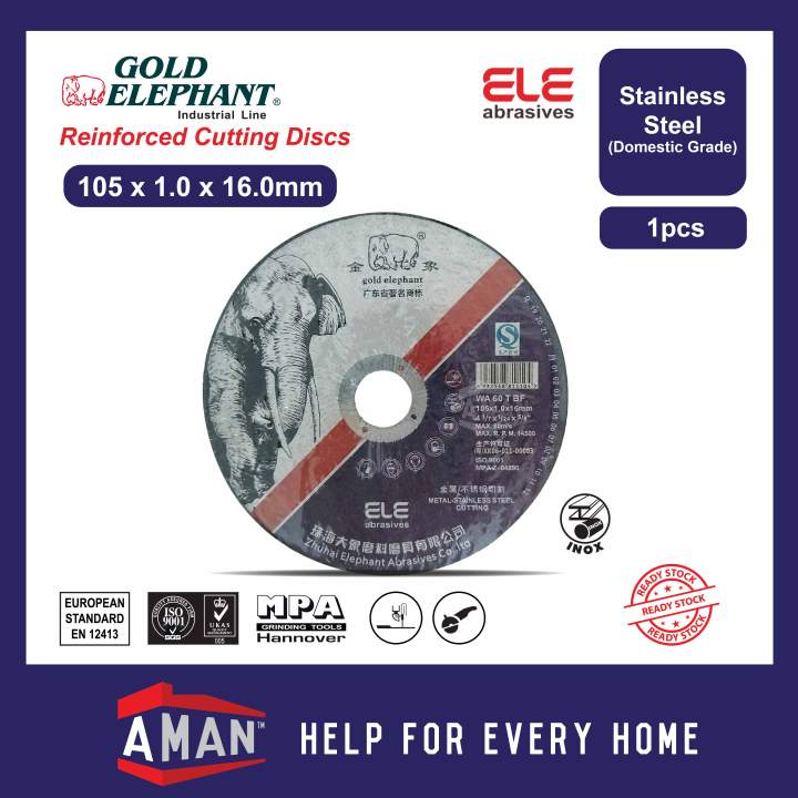 GOLD ELEPHANT Stainless Steel Metal Cutting Disc 4 inch Reinforced ...