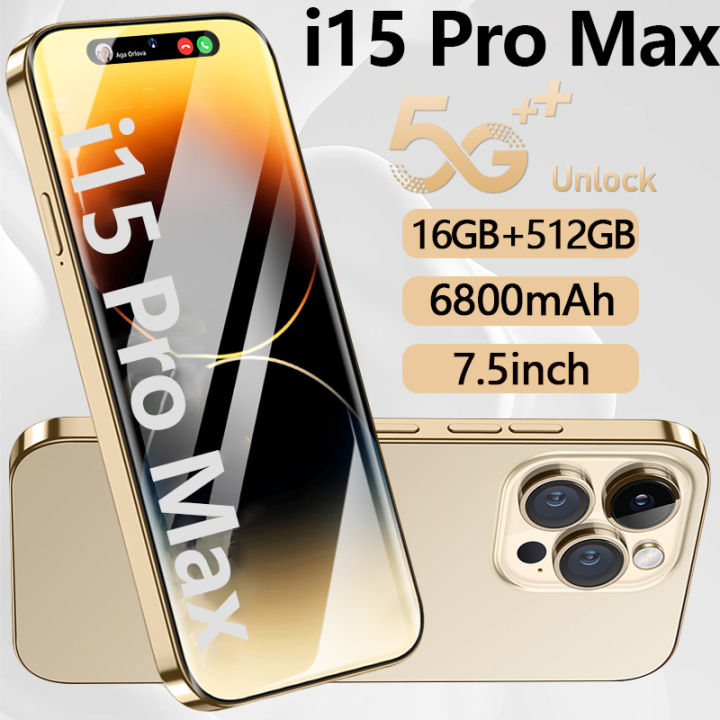 【ของแท้100%】โทรศัพท์มือถือ i15 Pro Max 5G 7.5HD+รองรับ2ซิม 16GB+1TB 36+68MP 7800mAh โทรศัพท์ ...