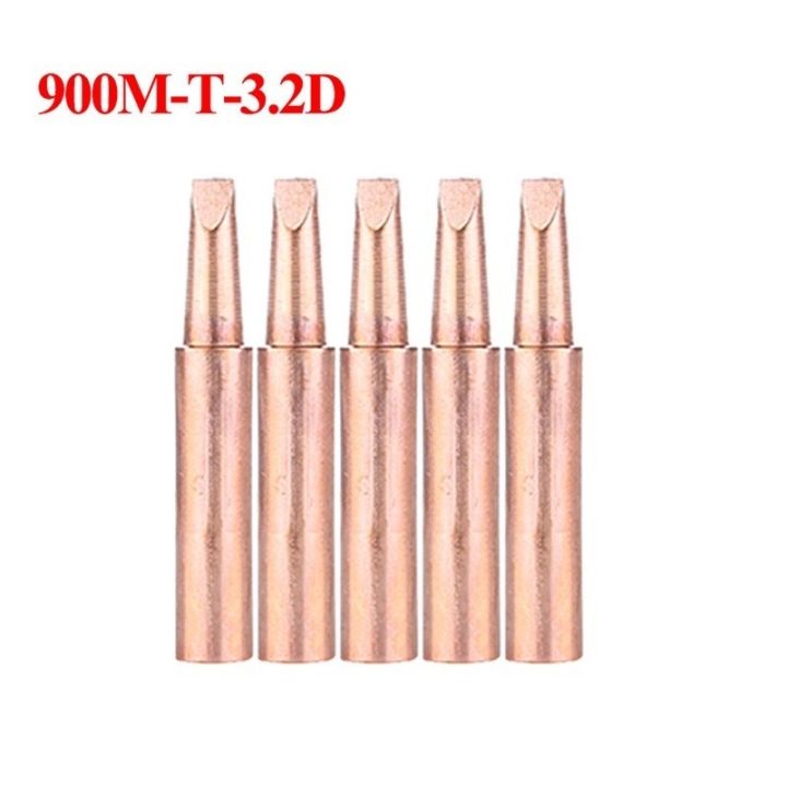 Toolstar 5pcs 900M-T Copper Soldering iron tips Lead-free Welding Solder Tip Fast And Free ...