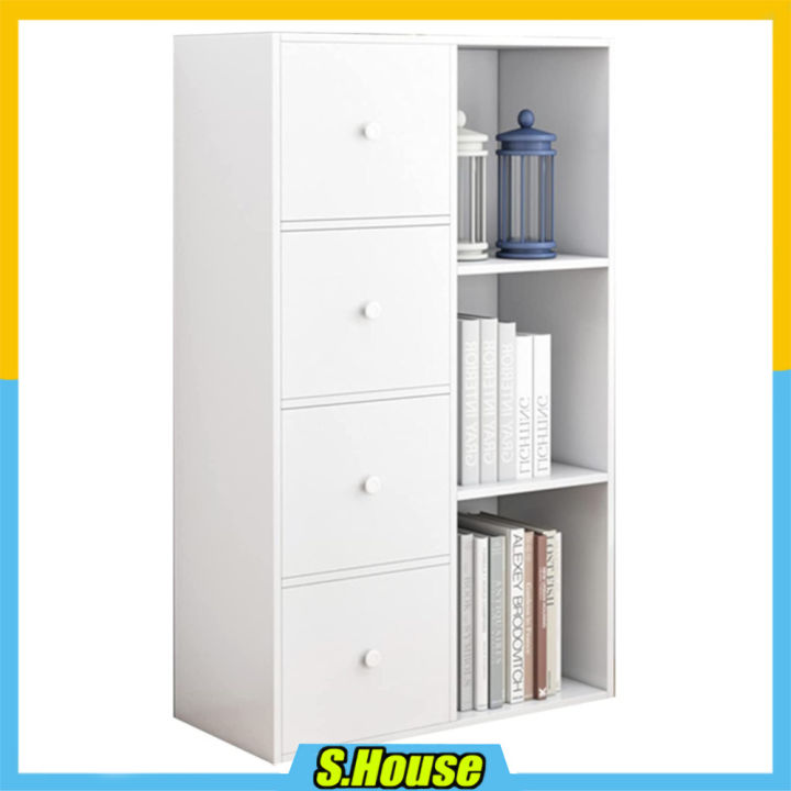 Bookshelf Cabinet Cupboard Rack Wood Book File Storage Rak Kabinet Fail ...