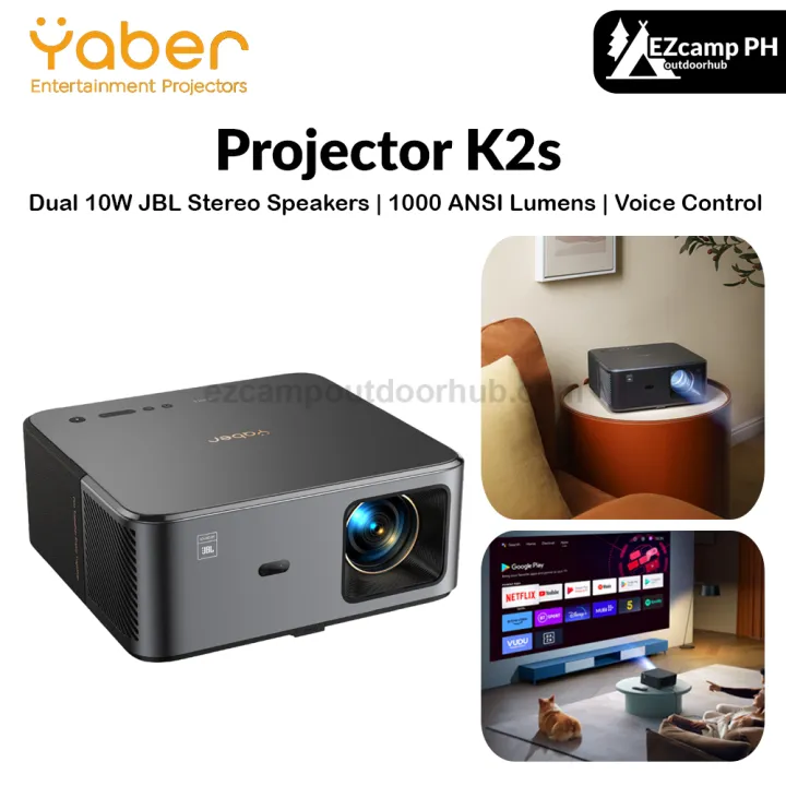 Yaber Projector K2s Portable Lightweight Multipurpose Auto Focus 1080P ...