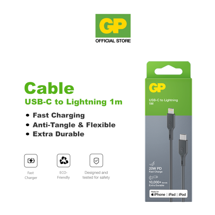 GP 1 metre USB-C to Lightning Charge & Sync Cable (CL1P) | Lazada