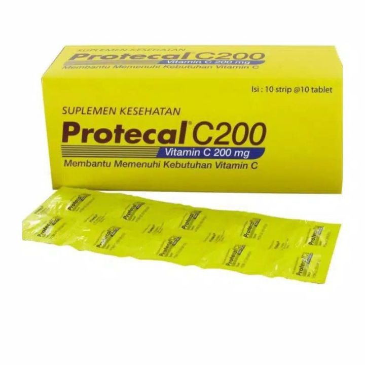 Protecal C200 - jual per strip isi 10 kaplet | Lazada Indonesia