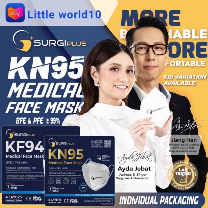 Surgiplus Medical KN95 5 layers 20pcs/50pcs(1box)【Individual Packing ...