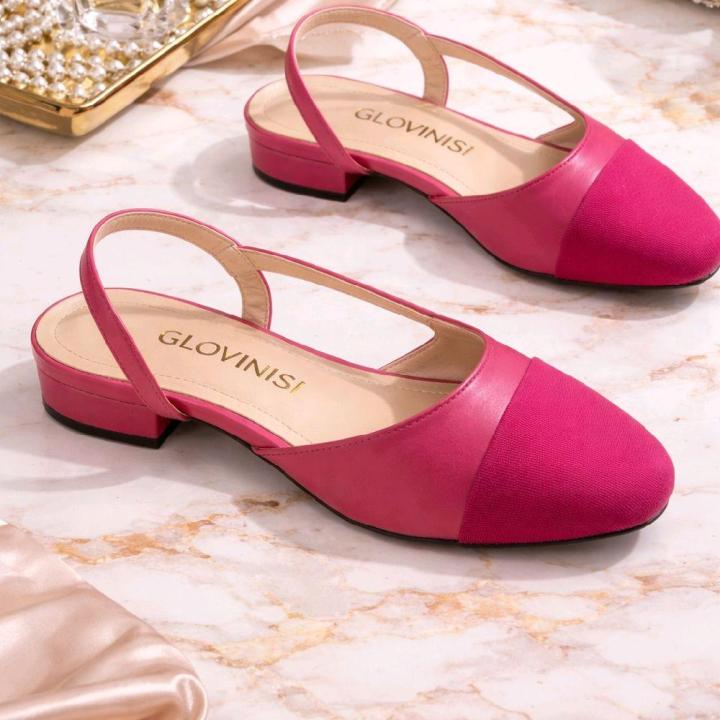GLOVINISI Sepatu Heels Wanita Pendek Slingback Elegan Ukuran 31–41 ...
