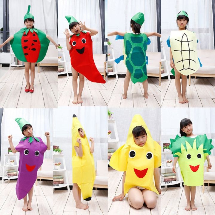 Adult Children Kids Halloween Party Children's Day Cartoon Fruit Vegetable Costume Cosplay ...