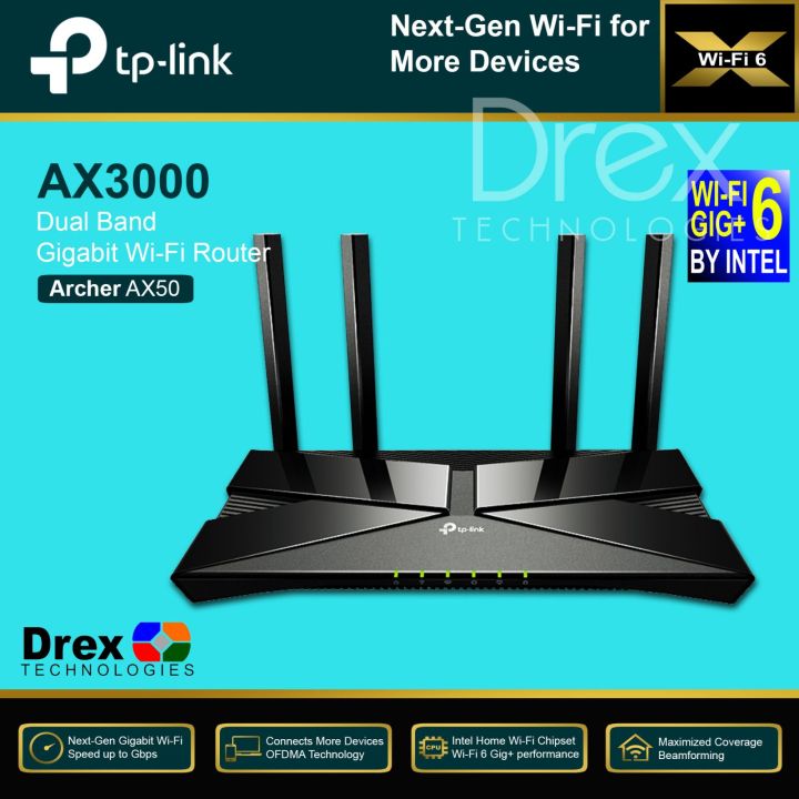 TP-LINK Archer AX50 AX3000 Dual-Band Gigabit Wi-fi 6 Router | Lazada PH