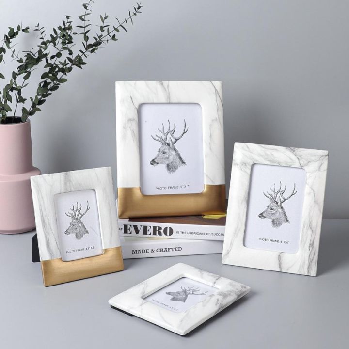 Frame Foto Marble White Gold Pajangan Bingkai Foto Marble Mewah Import ...