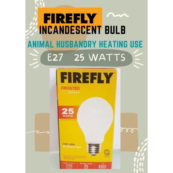 20 pcs. Firefly Incandescent Bulb Animal Husbandry Heating Use 25 watts ...