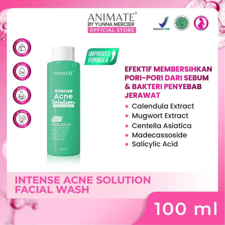 Animate Intense Acne Solution Facial Wash 100ml | Lazada Indonesia