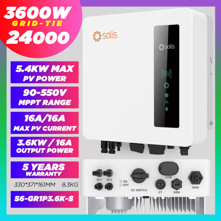 Solar Inverter Solis On Grid Tied Solar Inverter 3600Watts - 3kw 3.6kw ...