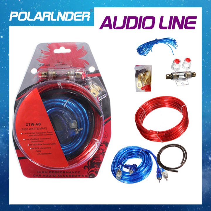 60 AMP Fuse Holder 8GA Power Cable Subwoofer Speaker 1500W Car Audio ...