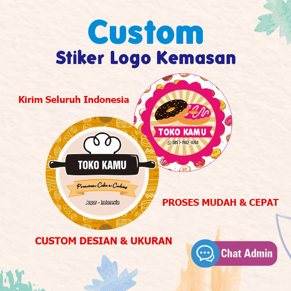 Cetak Stiker Bulat Custom | Sticker Label Logo Makanan | Label Kemasan ...
