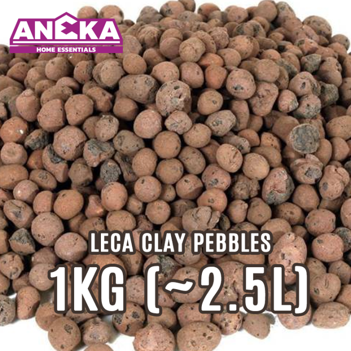 ANEKA 1KG ~2.5L HOLLAND Hydro Stone Clay Pebbles Clay Ball Leca Hydrokorrels Hydroponic Mulching ...