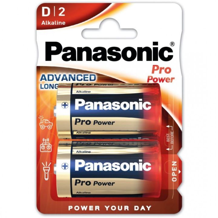 Panasonic Size D Pro Power Batteries (2 pcs) LR20 Panasonic D Alkaline ...