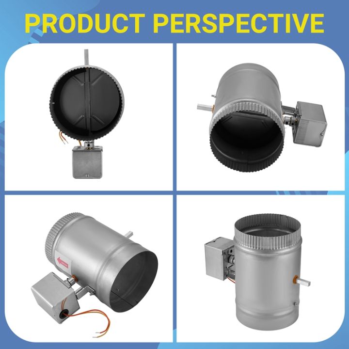 6inch HVAC Motorized Electric Zone Control 24ac Power Damper Dampner ...
