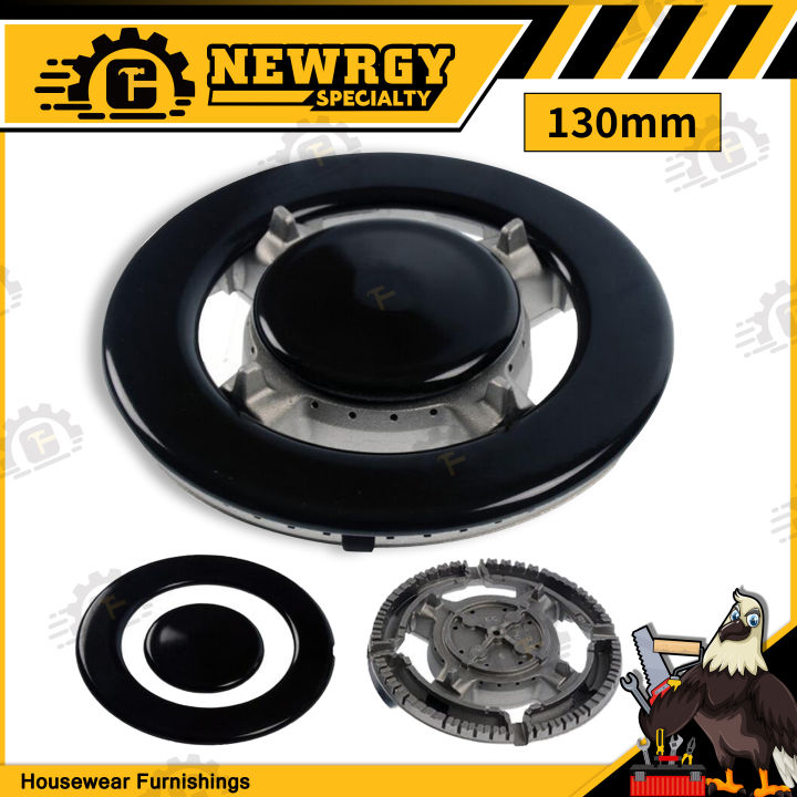 Universal Hob Gas Wok Burner A Complete Set of the 130mm Buff Burner Cover Burner Base Flame Cap ...