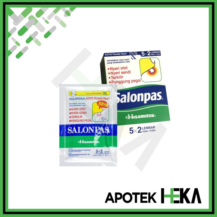 Salonpas Biru Hisamitsu 5x2 Koyo Pereda Nyeri Box isi 10 Sachet ...