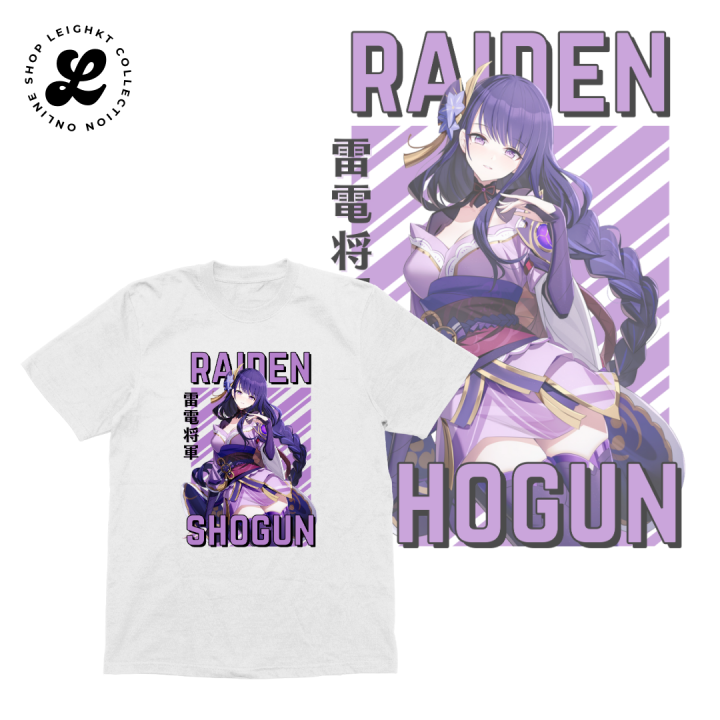 RAIDEN SHOGUN Genshin Impact Character Shirt『Cotton Spandex』 Leighkt ...