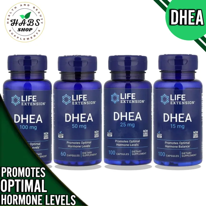 Life Extension, DHEA, 15mg, 25 mg,50 mg,100 mg 100 Capsules | Lazada PH