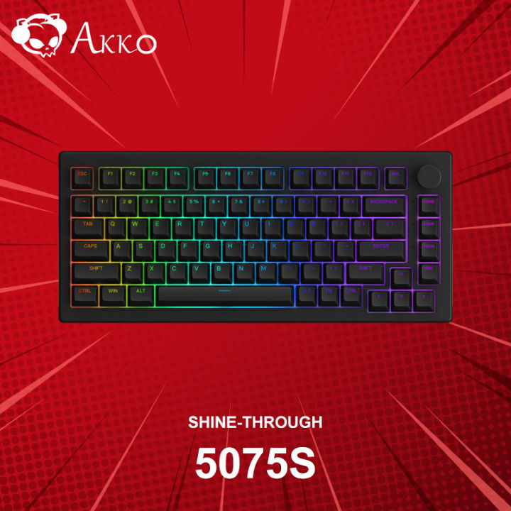 คีย์บอร์ด Akko 5075S Shine-Through (ภาษาอังกฤษ) ประกันศูนย์ 1 ปี ...