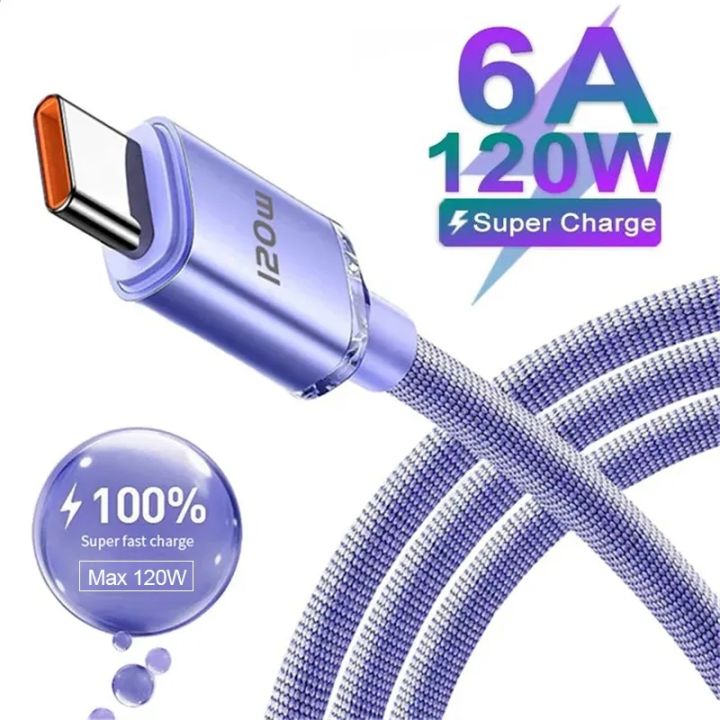 Super Fast Charging 120W 6A USB Type C Cable Wire for Huawei Honor ...