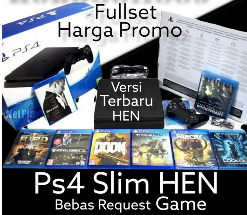 ps4 slim 1TB HEN versi terbaru 9.00 pes 2022+ 2 stik + FULL GAME | Lazada Indonesia