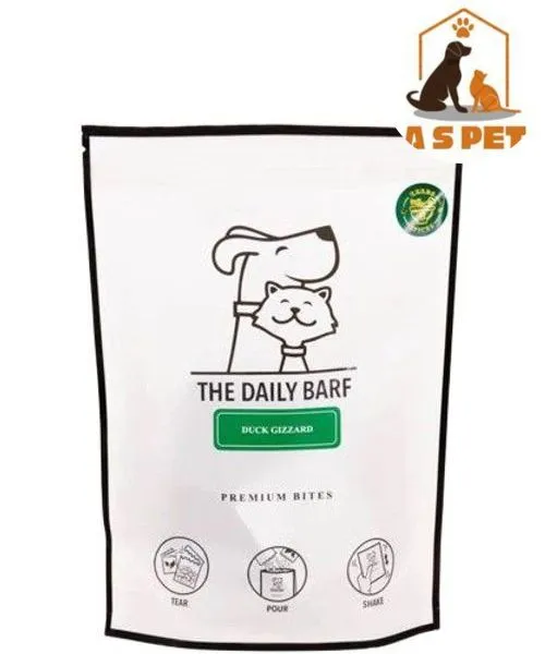 The Daily Barf Dehydrated Chewy Duck Gizzard Dog & Cat Treats 90g ...