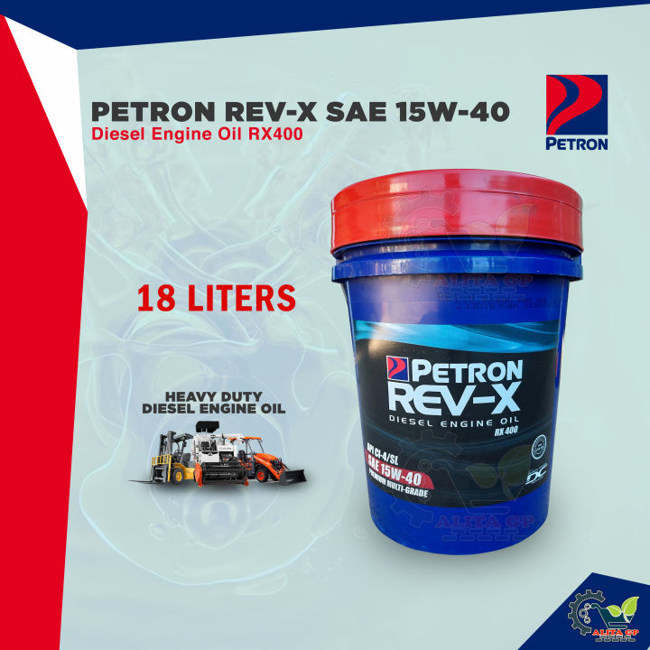 Petron Rev-X RX400 Premium Multi-Grade Sae 15W-40 Diesel Engine Oil 18 ...