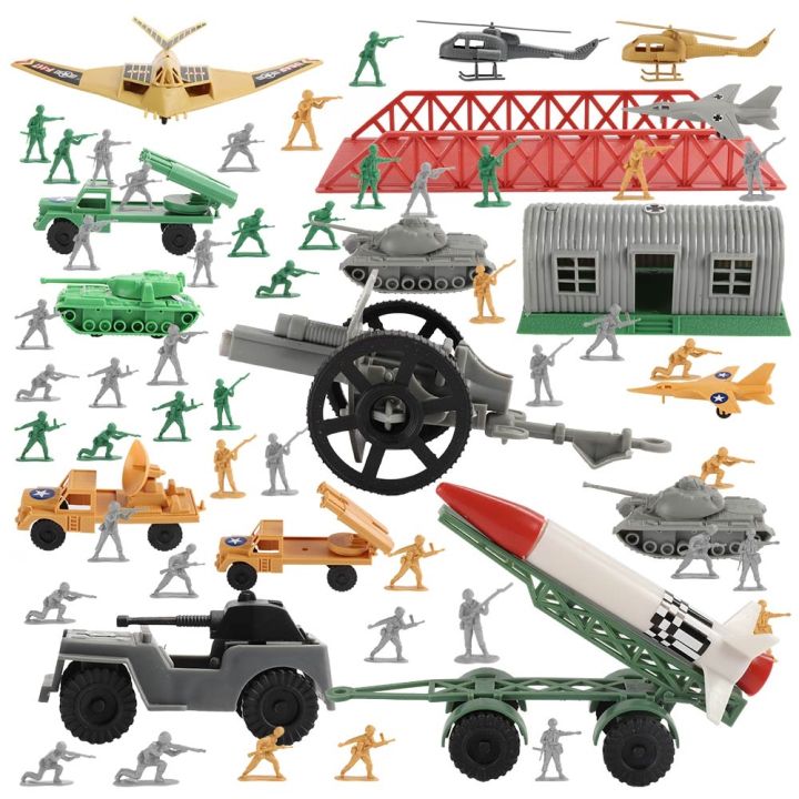 ViiKONDO Army Men Toy Action Figure Playset WWII vs German Wargame ...
