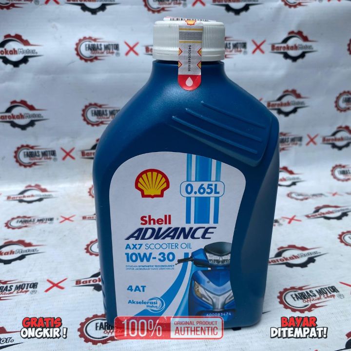 OLI SHELL ADVANCE AX7 SC 10W - 30 4T 0.65 LITER MATIC | Lazada Indonesia