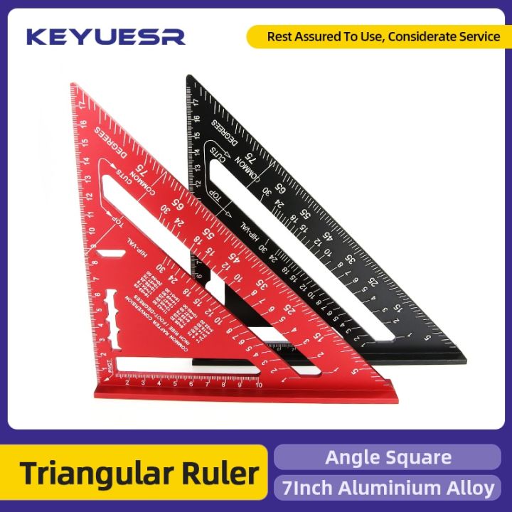 【Hot-Selling】 Triangle Rule 90 Degree Angle Meter 7 Inch Triangular ...