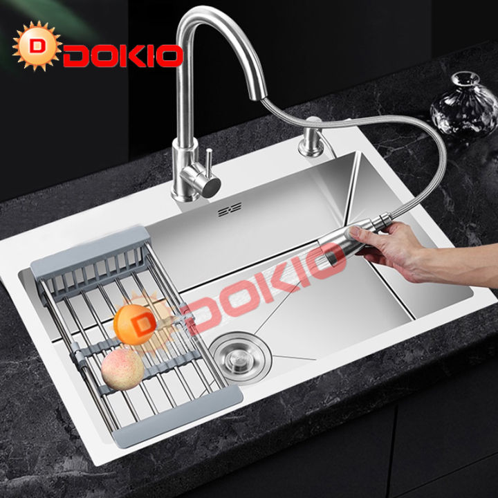 304 Stainless Steel Sink Kitchen Stainless Lababo Single Bowl Household ...