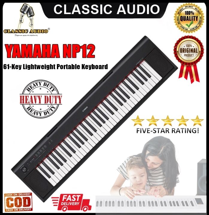 YAMAHA NP12 By Classic audio-61-Key Lightweight Portable Keyboard Super Heavy Duty and High ...