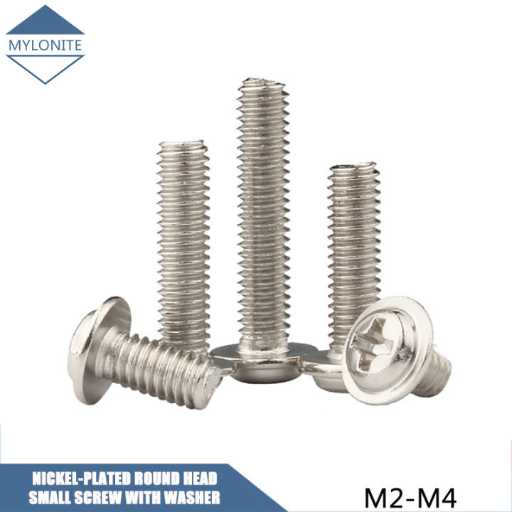 M2 M2.5 M3 M4 Nickel-Plated Phillips Round Head Screw Button Head ...