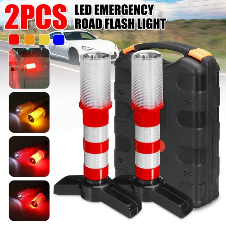 (OPAB) 2Pcs LED Emergency Road Flash Flare Roadside Beacon Safety ...