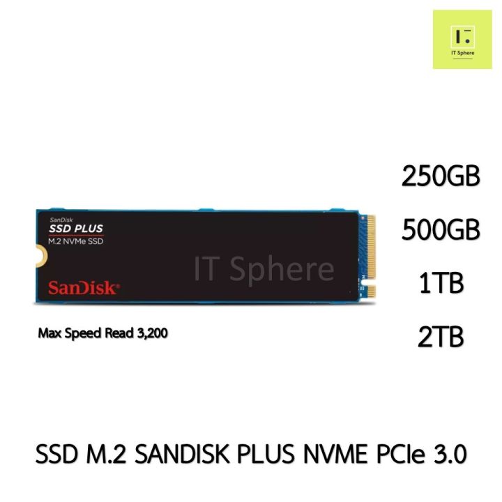 SanDisk PLUS SSD M.2 500GB 1TB 2TB NVMe GEN3 PCIe PCIe3 3.0 GEN3.0 เอส ...