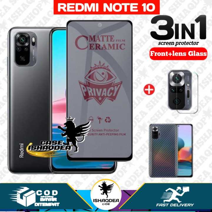 PROMO 3 IN 1 TEMPERED GLASS PRIVACY REDMI NOTE 11 11S 11 PRO 10 (5G) 10 10S 10 PRO 10 PRO (5G) 9 ...