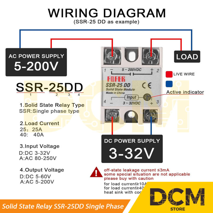 Solid State Relay SSR-25DD - DC control DC Single Phase | Lazada Indonesia