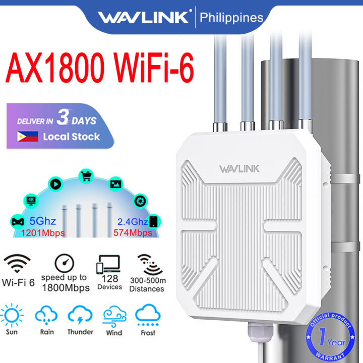 Wavlink Outdoor AX1800 WiFi 6 Dual Band Gigabit Router, Waterproof Piso ...