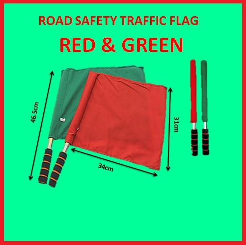 TRAFFIC CONTROL FLAG SAFETY ROAD Green And Red | Lazada