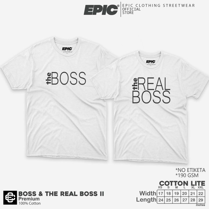 BASIC TEES - THE BOSS V2 (COUPLE SHIRT)PRE NUP- Epic Clothing ...