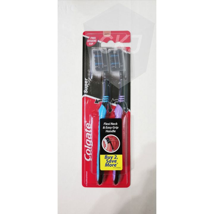 Colgate Super Flexi Black Twin Pack Toothbrush (Medium) | Lazada PH