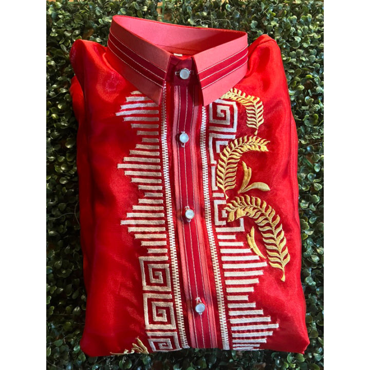 Red Barong Tagalog longsleeves | Lazada PH