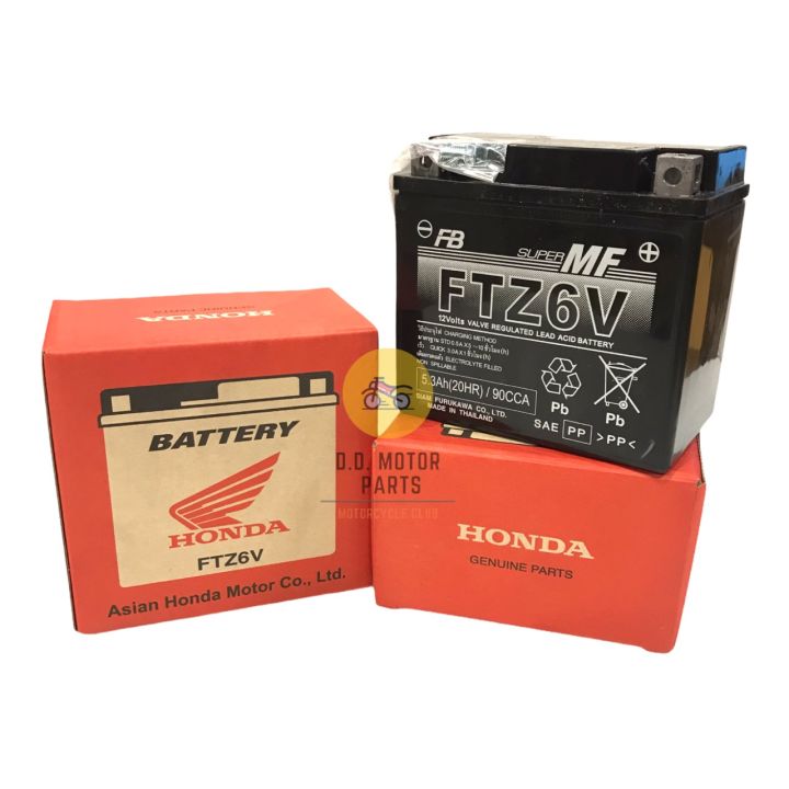 แบตเตอรี่ Honda แท้ FTZ6V ใช้กับรถรุ่น Click125i, Click150i, PCX, CBR ...