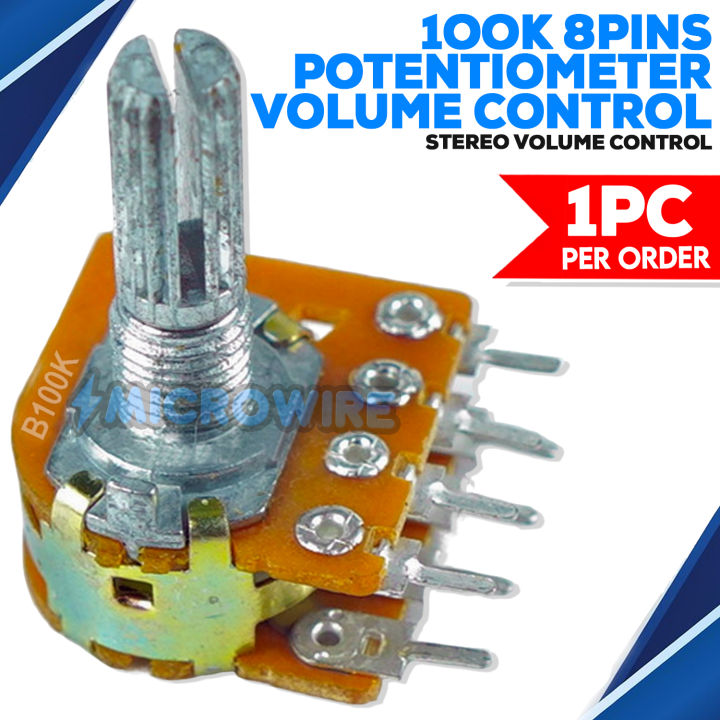 100K 8 Pins Stereo Potentiometer Volume Control | Lazada PH