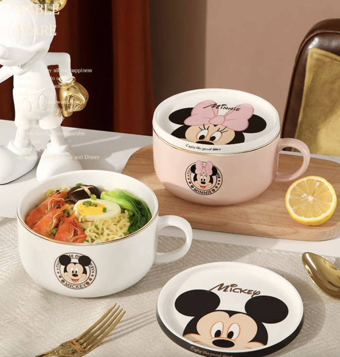 *SG STOCK* Disney Mickey Mouse Minnie Mouse Ceramic Lunch Box Food Bowl ...