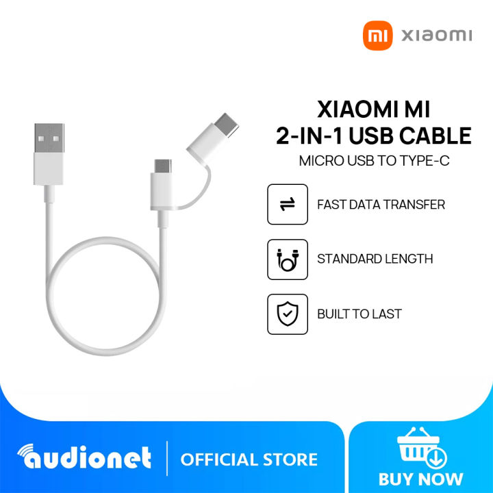 Xiaomi Mi 2-in-1 USB Cable Micro USB to Type-C | Lazada PH